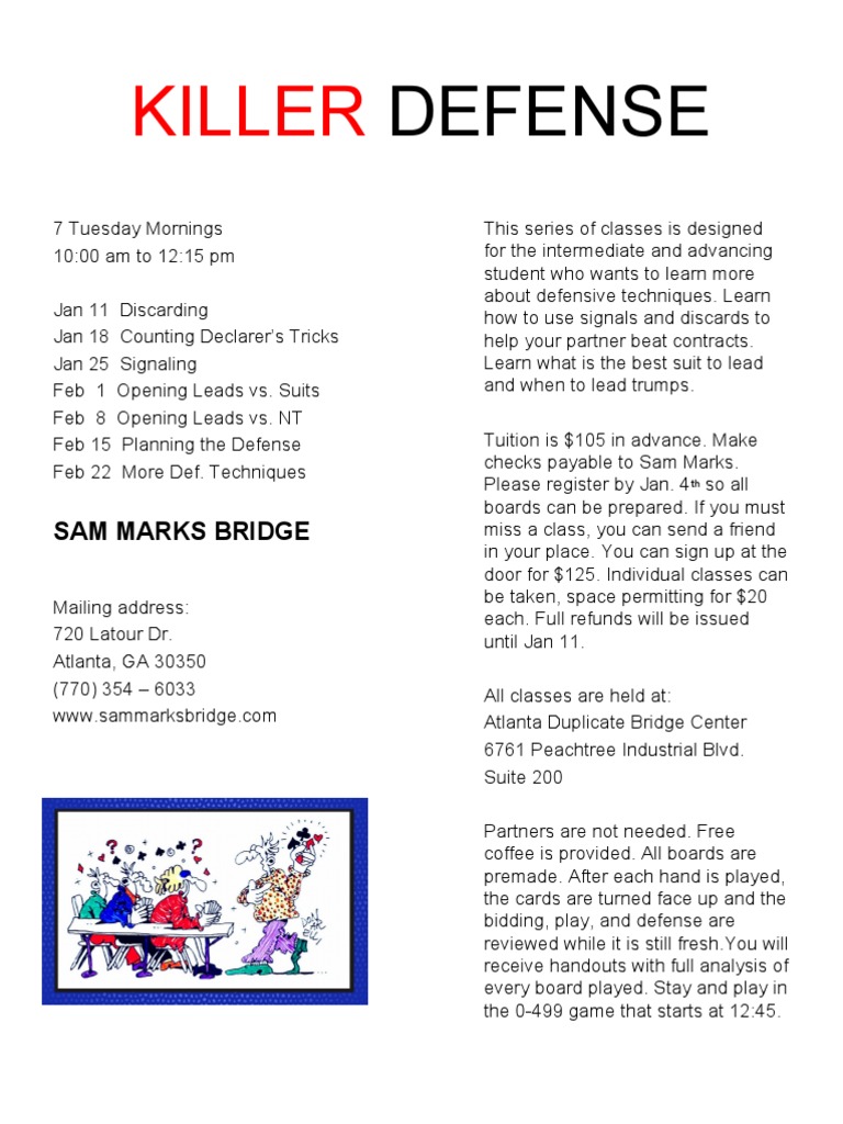 Intermediate Bridge Defense Classes | PDF