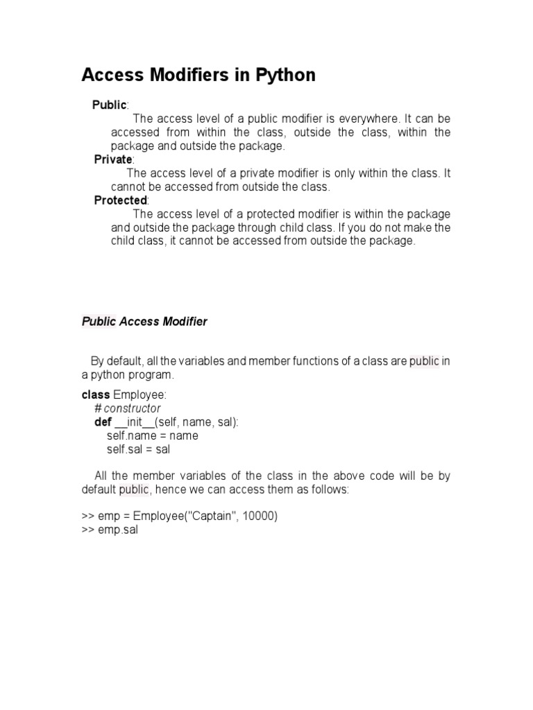 Python Oops Concept | PDF | Class (Computer Programming) | Object ...