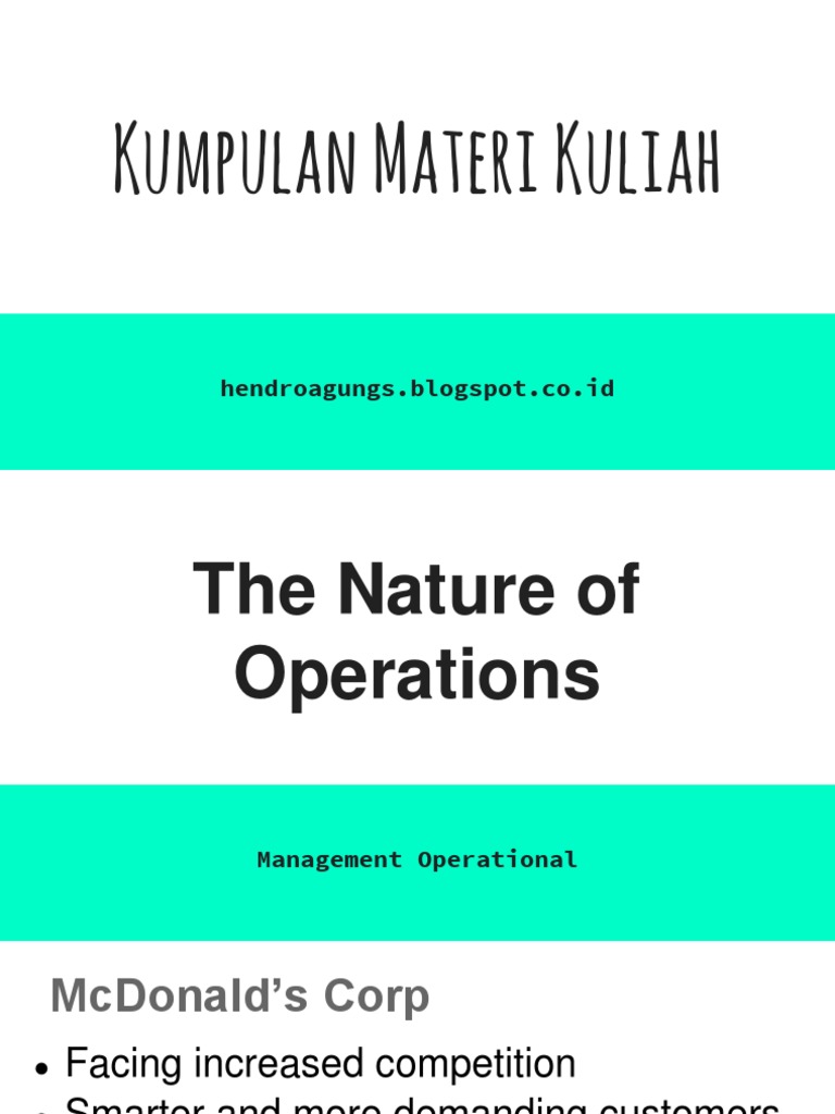 The Nature of Operations | PDF | Kmart | Walmart