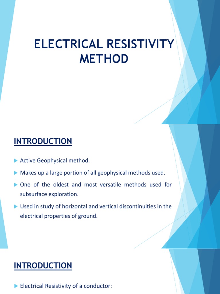 Electrical Resistivity Method | PDF | Electrical Resistivity And ...