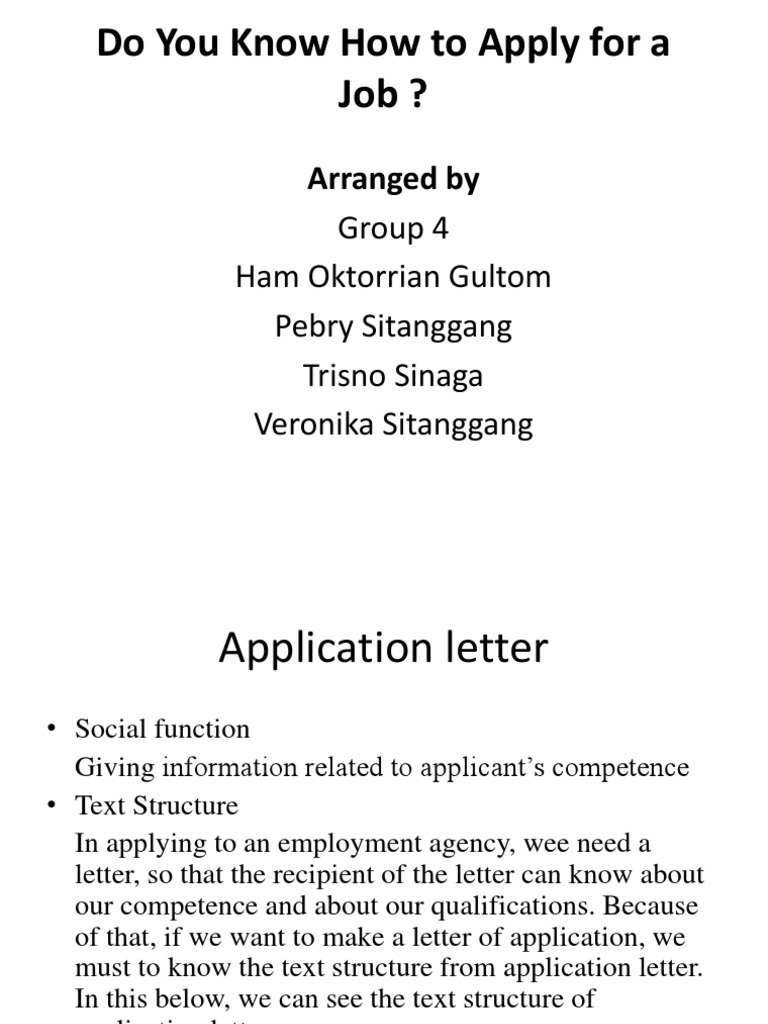 How to Write an Application Letter | PDF | Verb | Subject (Grammar)