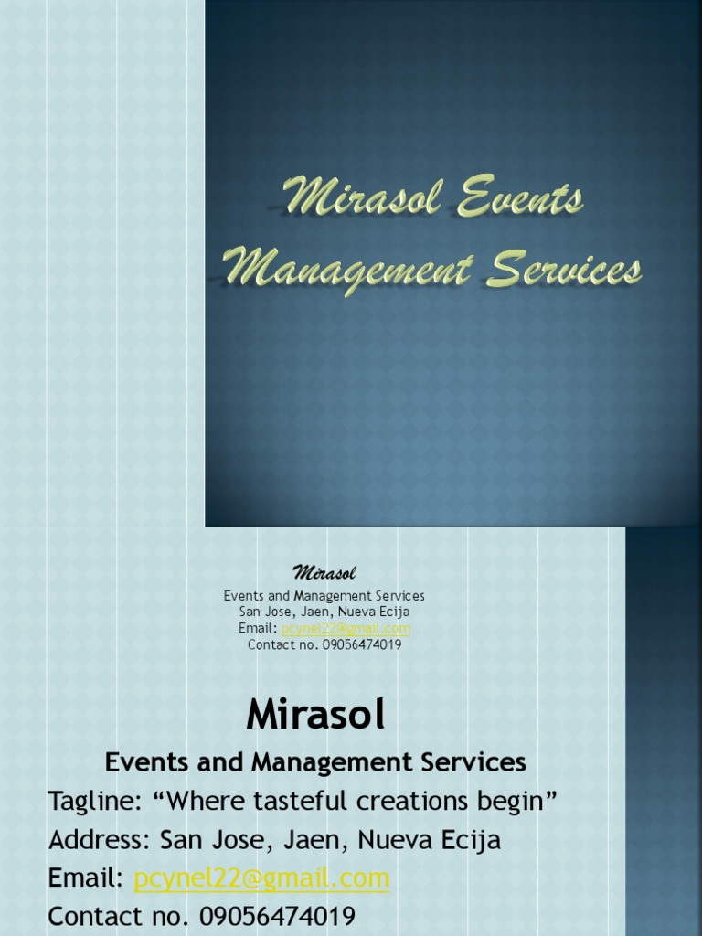 Events and Management Services | PDF | Business