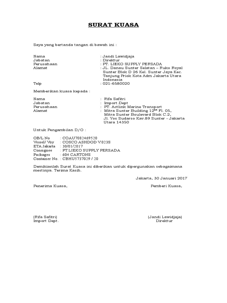 Contoh SK Yang Baik Dan Benar | PDF