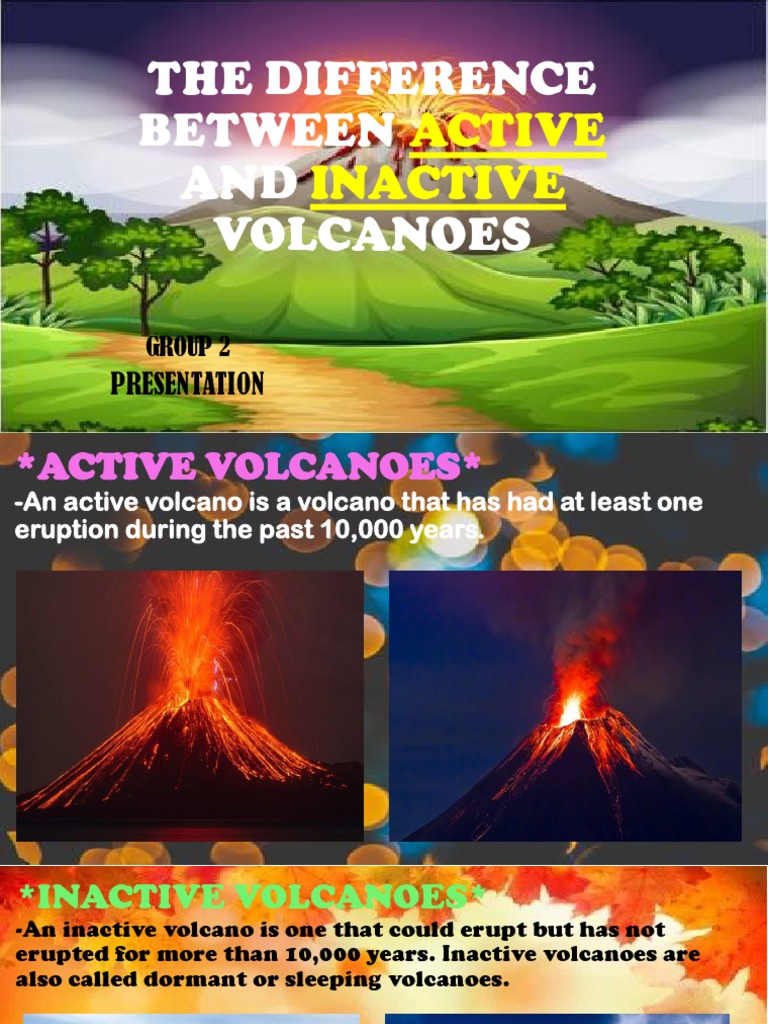 The Difference Between AND Volcanoes: Active Inactive | PDF