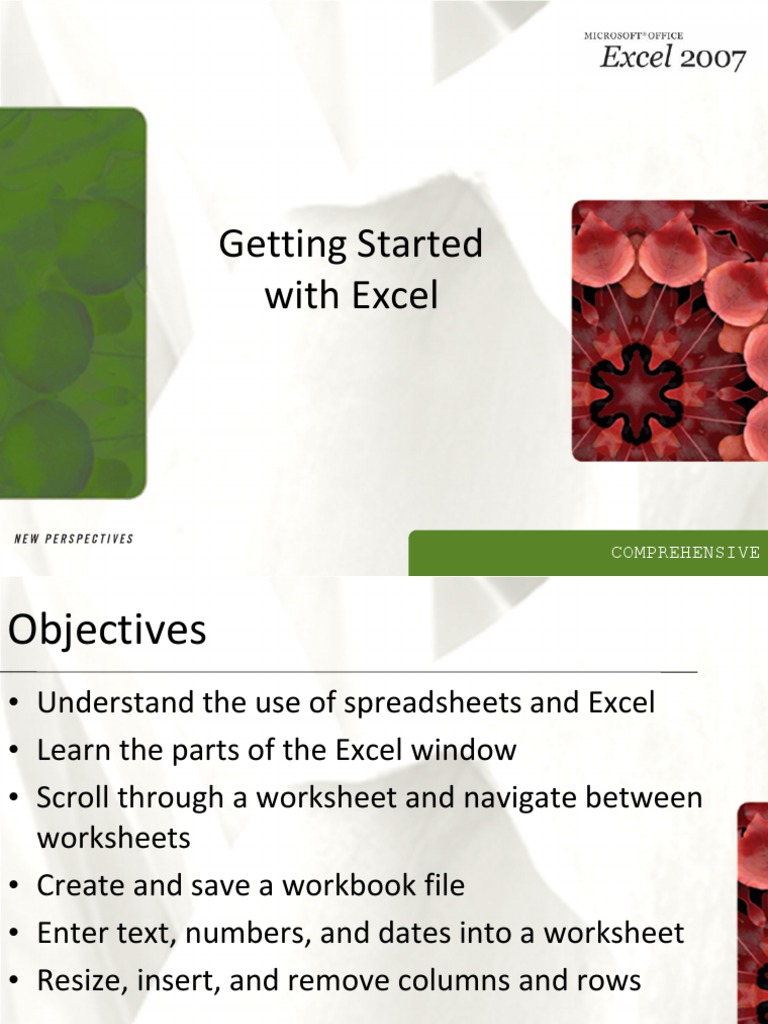 Getting Started With Excel: Comprehensive | PDF | Microsoft Excel | Spreadsheet