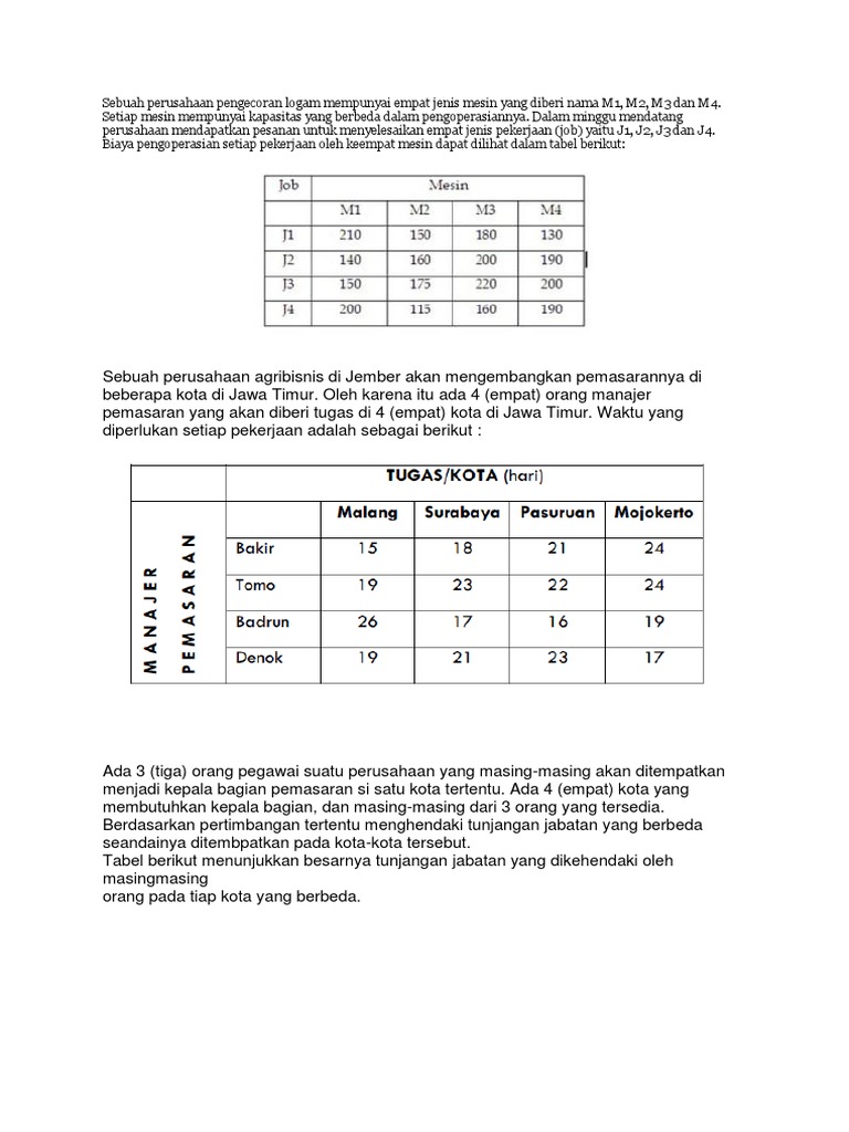Contoh Soal Penugasan | PDF | Karier & Perkembangan