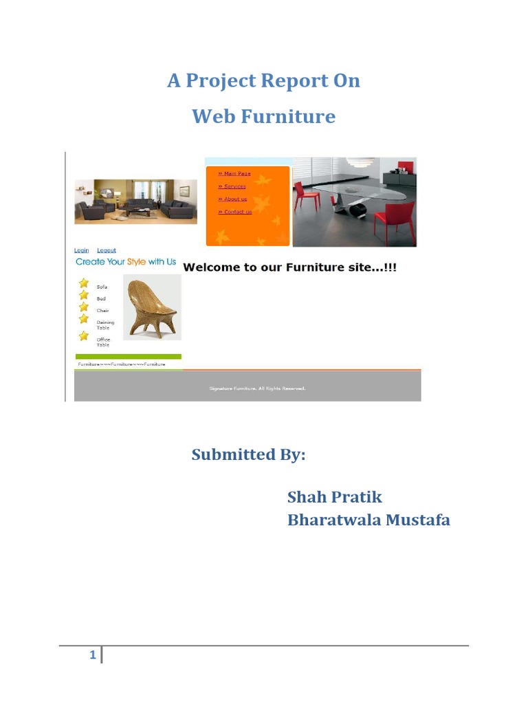 Web Furniture Project Report | PDF | Microsoft Sql Server | Active ...