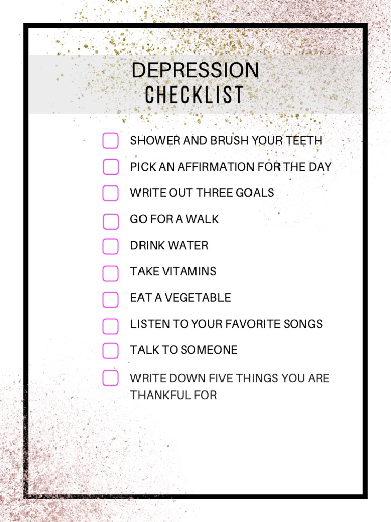 Depression Checklist | PDF