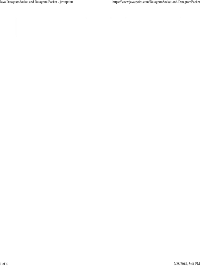 Java DatagramSocket and Datagram Packet - Javatpoint | PDF | Port ...
