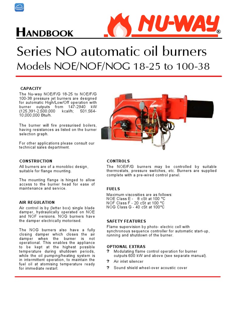 Burner Manual | PDF | Fuel Oil | Chimney