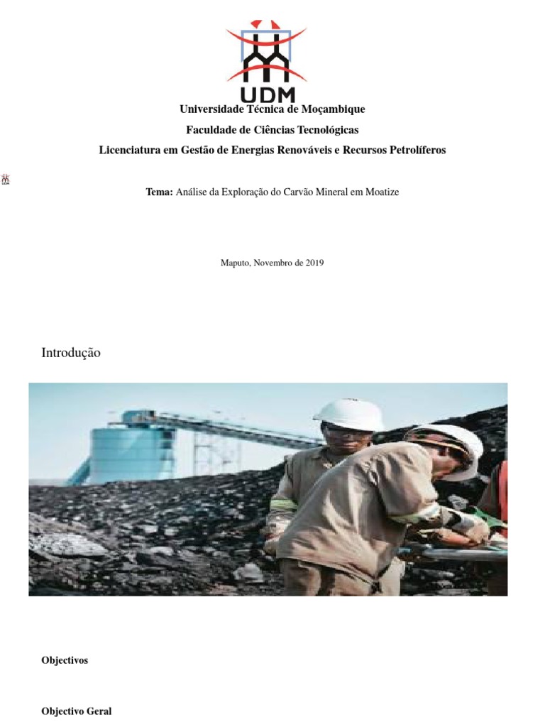 Análise da Exploração do Carvão em Moatize | PDF | Carvão | Mineração