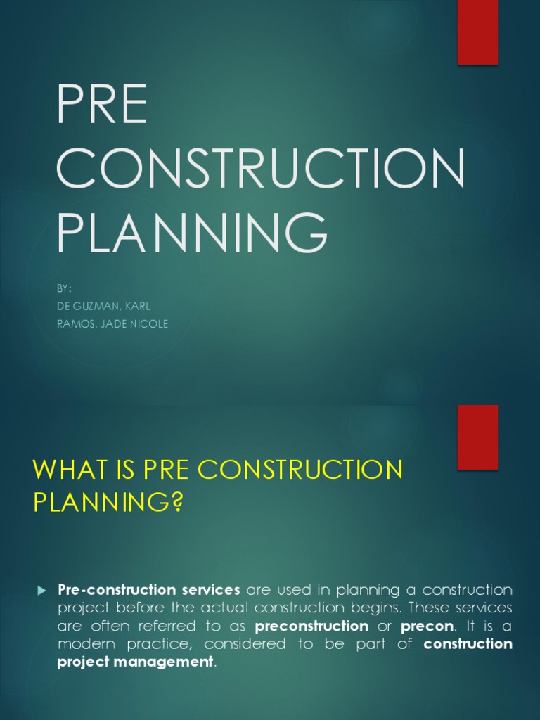 Preconstruction Planning: A Breakdown of the Key Stages and Departments ...