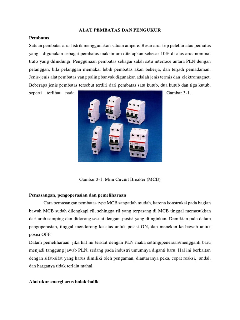 Komponen Listrik Dengan Penjelasan | PDF
