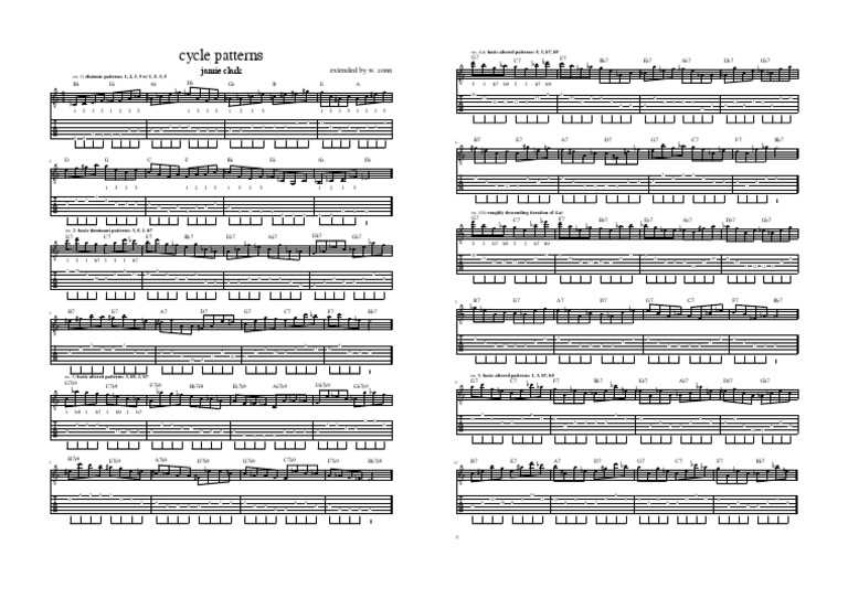 Cycle Patterns: Jamie Clark | PDF | Music Theory | Elements Of Music