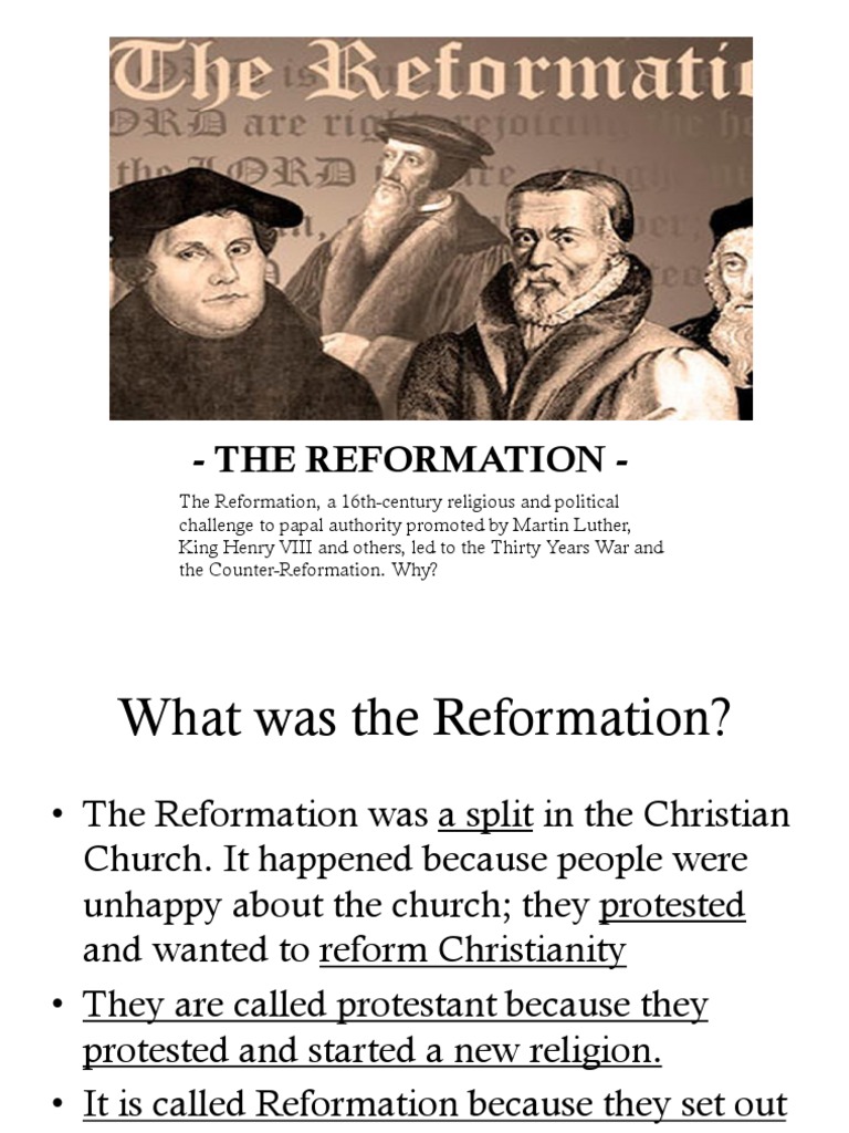 The Reformation | PDF | Martin Luther | Catholic Church