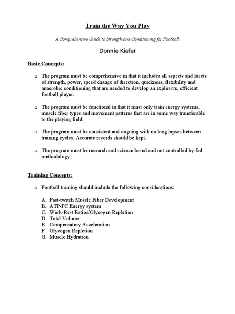 Comprehensive Strength and Conditioning | PDF | Strength Training ...