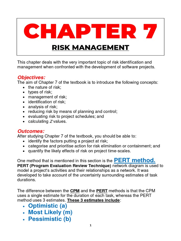 Chapter 7 Risk Management | Download Free PDF | Risk Management ...