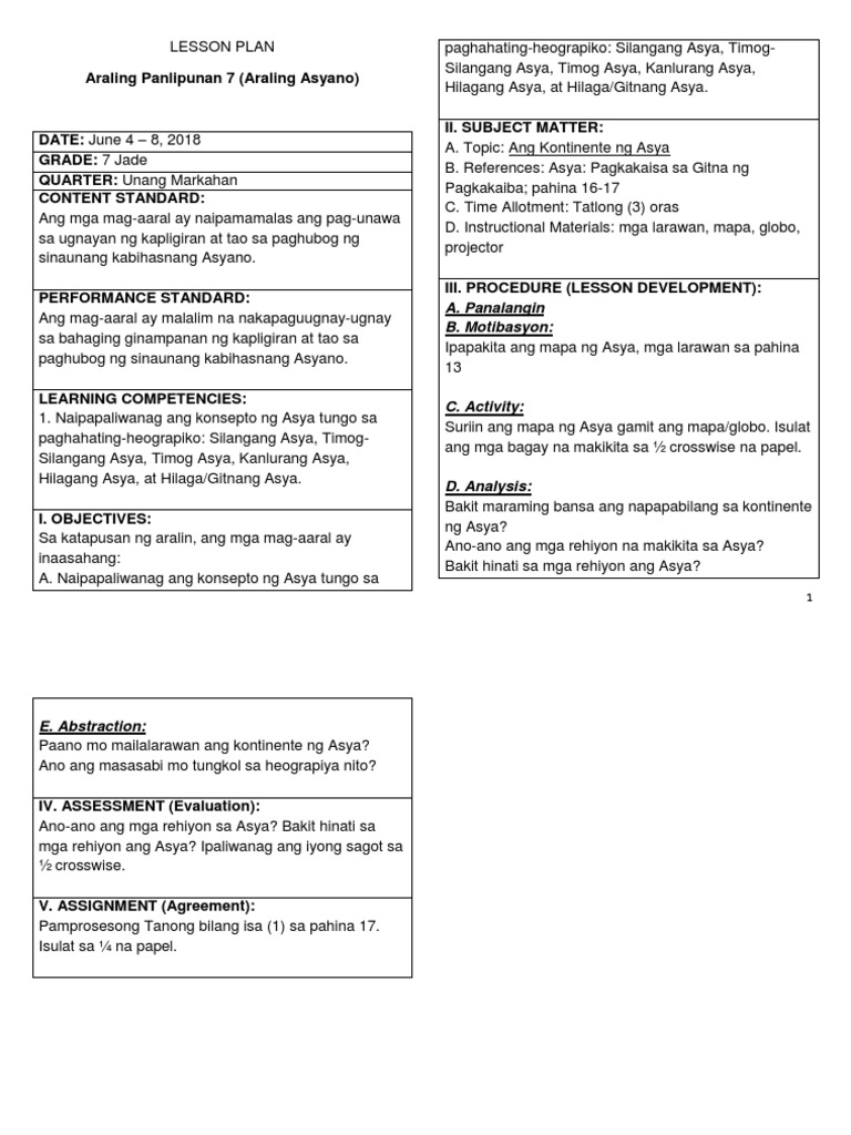 Lesson Plan 7 AP | PDF