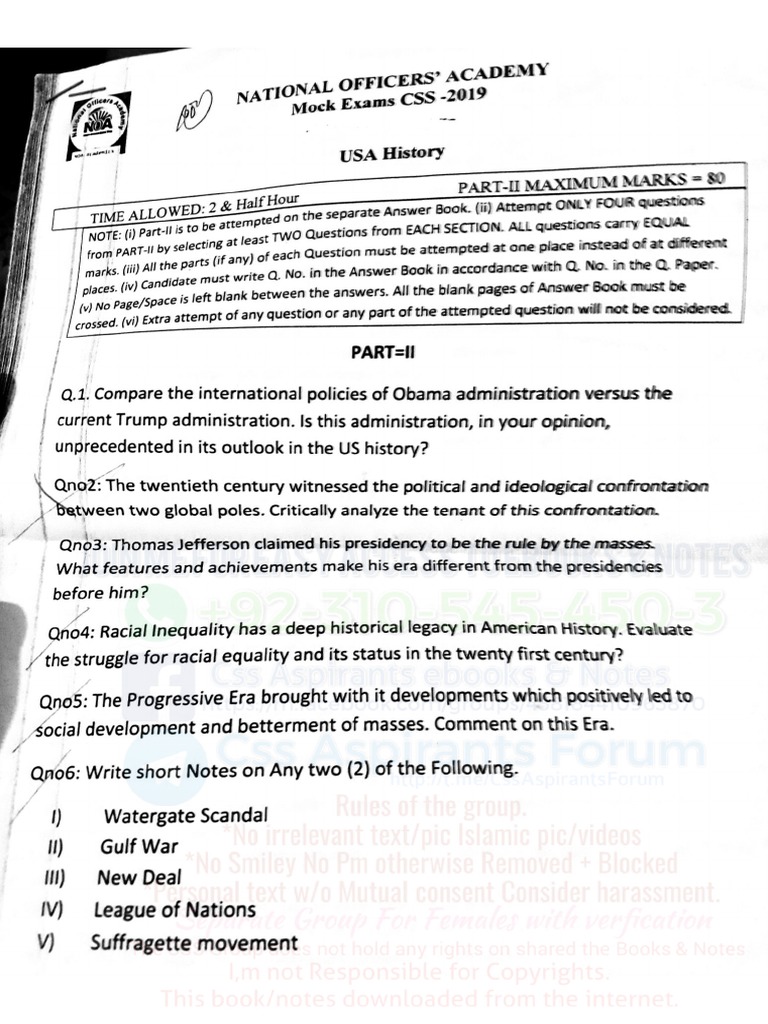 Mock Test by NOA | PDF