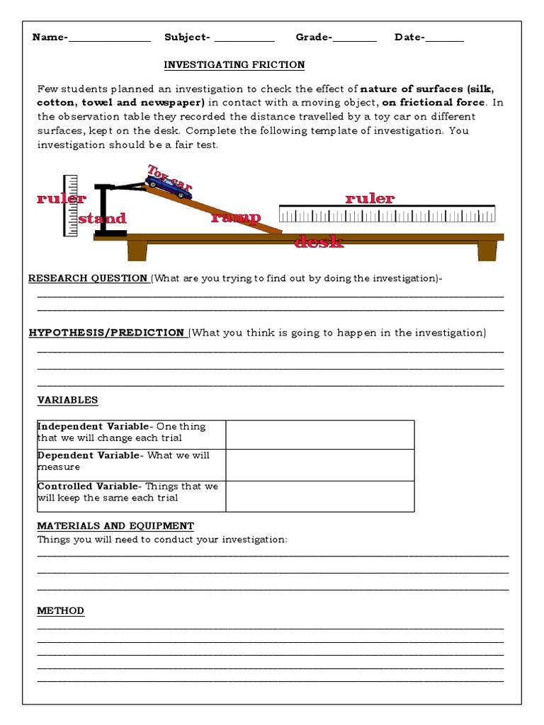 Friction Investigation | PDF | Observation | Friction