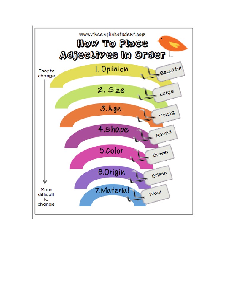 Adjective Order - Osascom - Osas Punto Com | PDF