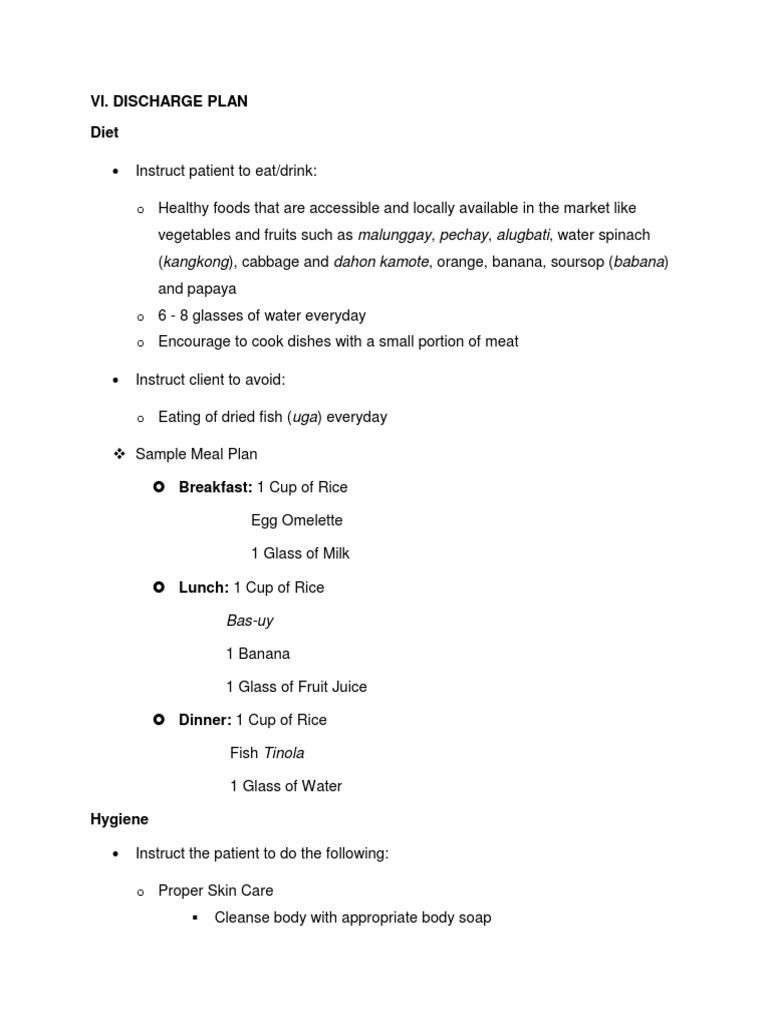 Final Discharge Plan Levels of Care | Download Free PDF | Meal | Health ...
