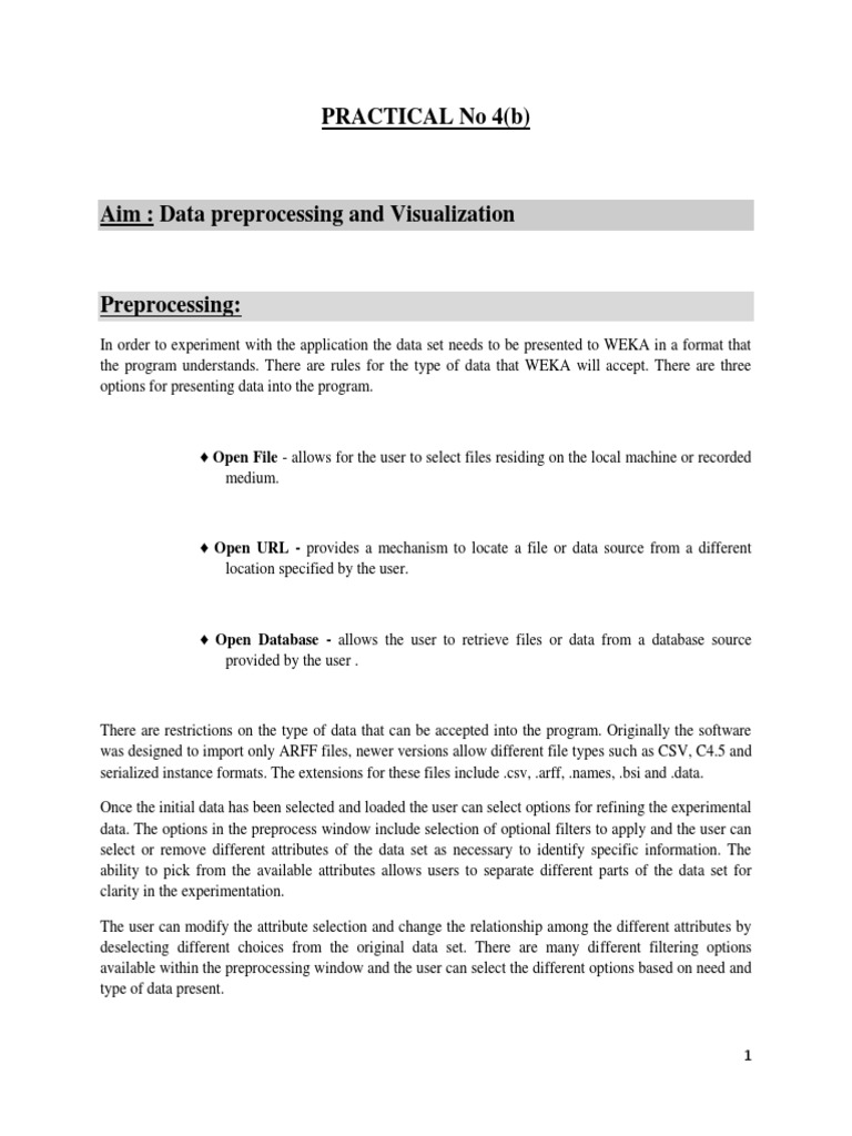 4 (B) - Data Preprocessing and Visualization | PDF | Comma Separated Values | File Format