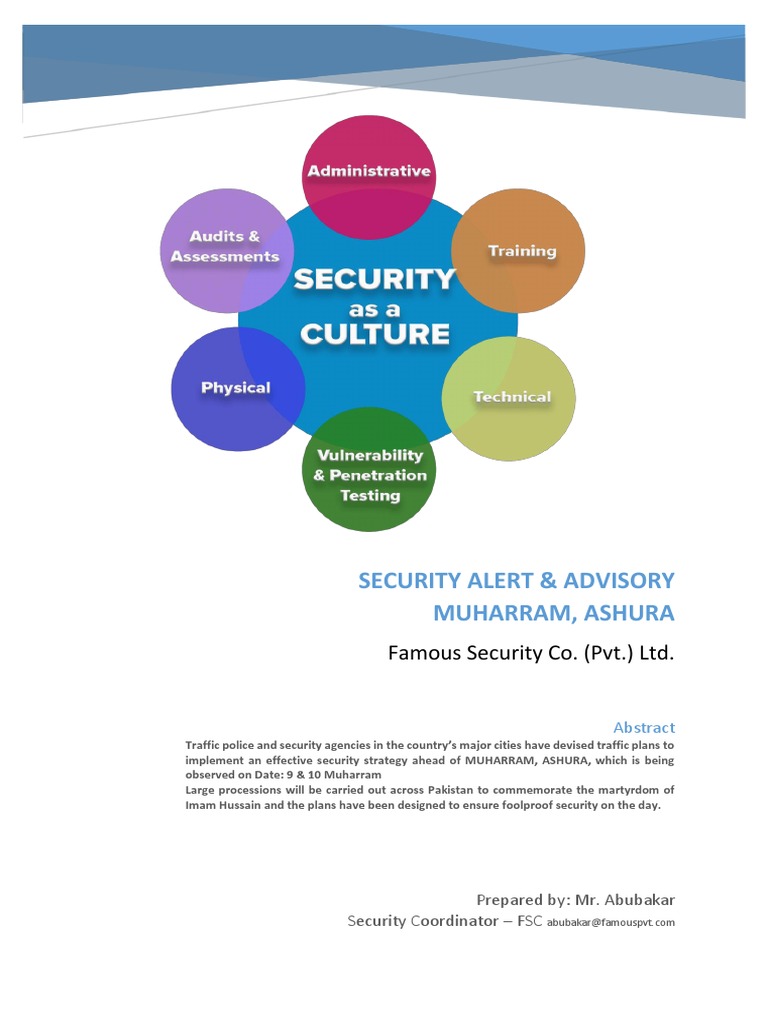 Ashura Security Advisory | PDF | Ramadan | Public Sphere