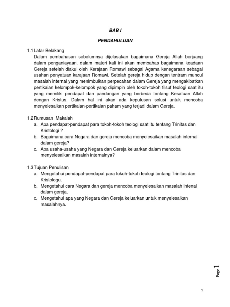 KRISTEN PERTAMA DAN KONFLIK TEORI TRINITAS | PDF