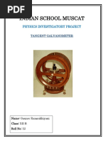 Physics Investigatory Project (XII) Tangent Galvanometer | PDF | Earth ...