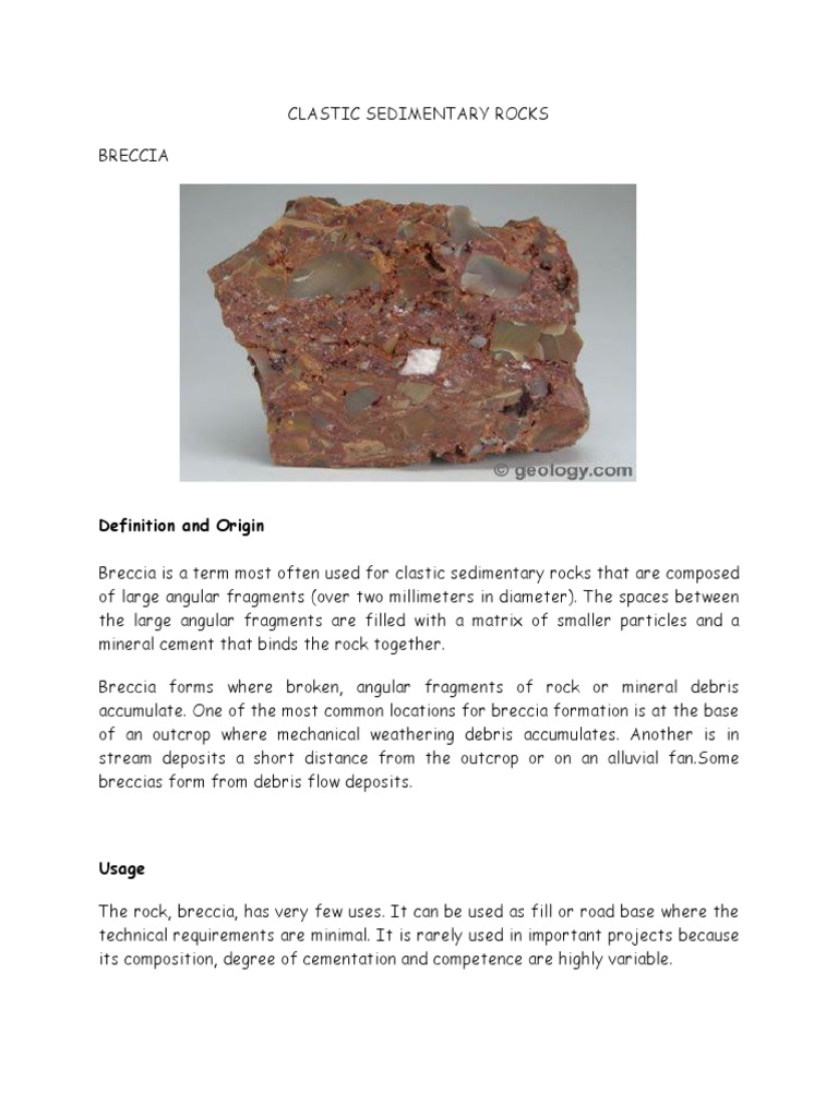 Clastic Sedimentary Rocks