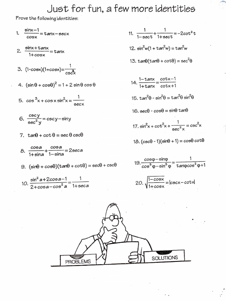 Trigonometric Identities and Proofs | PDF | Teaching Methods & Materials