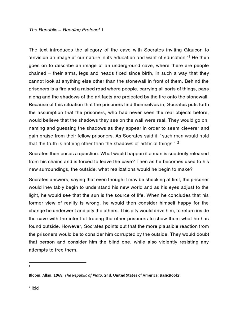 Reading Protocol The REpublic | PDF | Philosophical Theories | Metaphysics