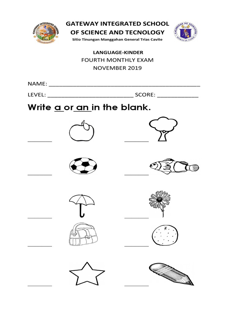 Kinder Exam | PDF | Leisure