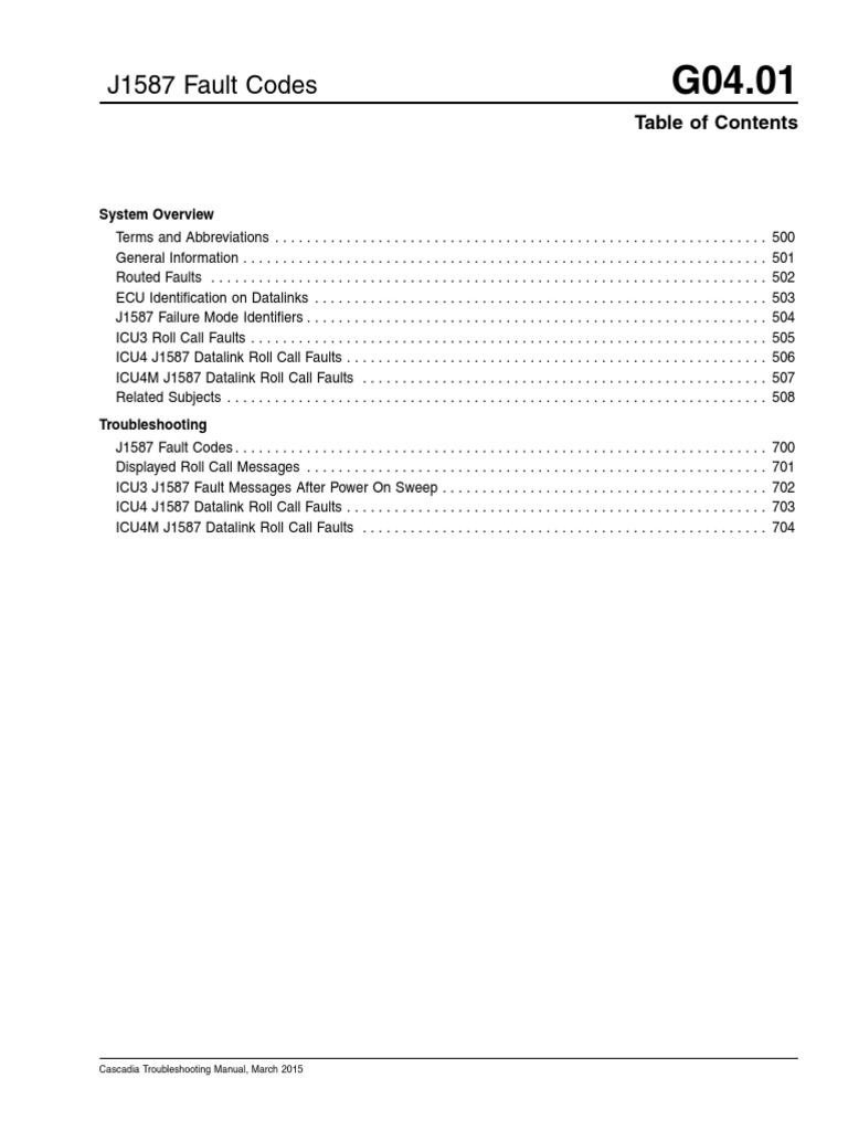 J1587 Fault Codes: System Overview | Download Free PDF | Airbag | Anti ...