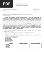 Questionnaire - Natural Juice | PDF | Juice | Diet & Nutrition