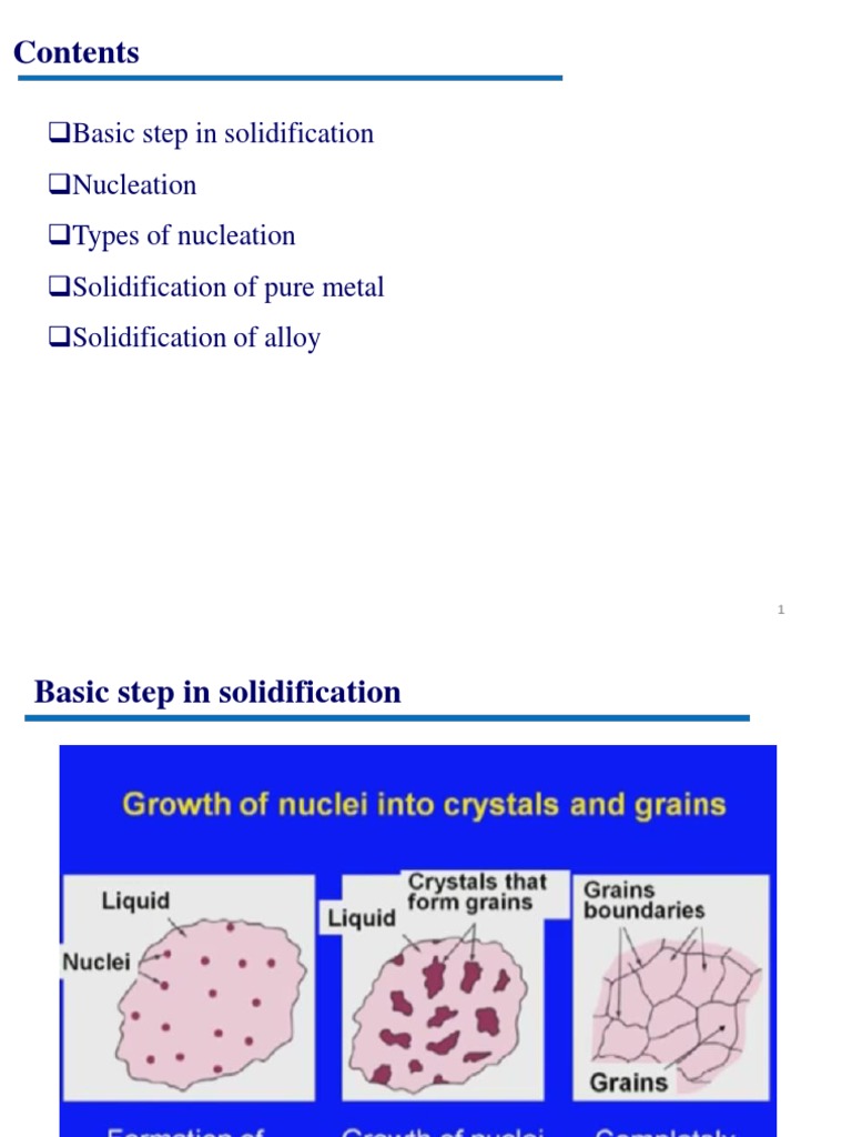 Solidification of Metal | PDF