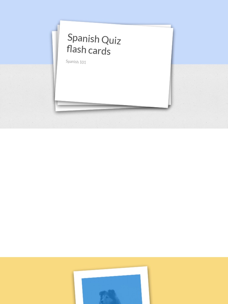 Spanish 101 Flash Cards Quiz | PDF