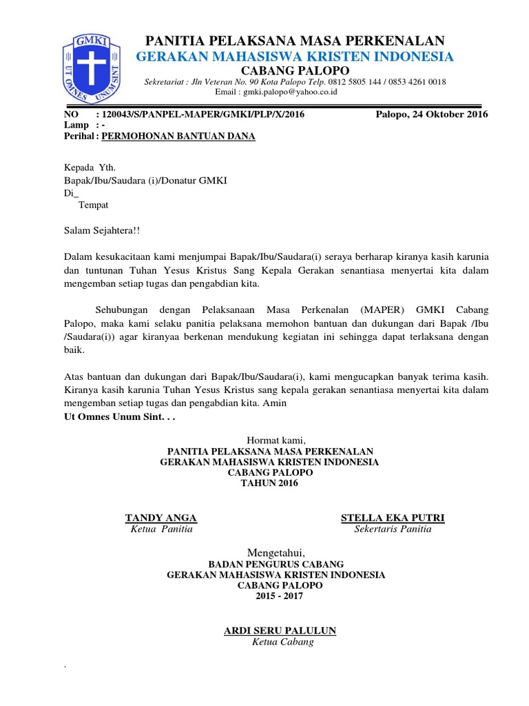 Surat Pengantar Proposal | PDF