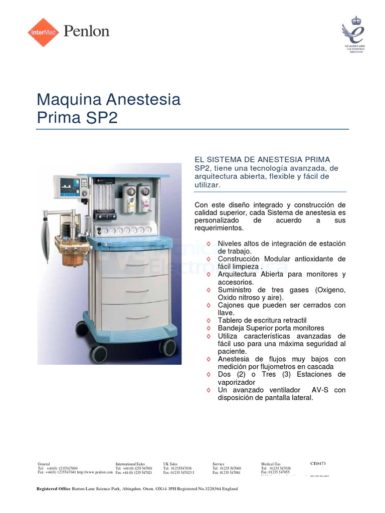 Catalogo Penlon Sp2-2 | PDF | Oxígeno | Óxido nitroso