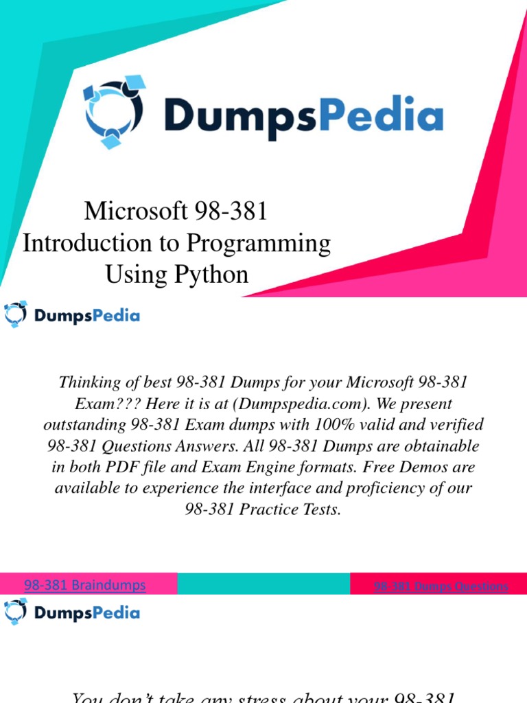 Microsoft 98 381 Introduction To Programming Using Python Pdf Test
