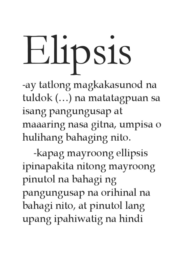 Elipsis | PDF