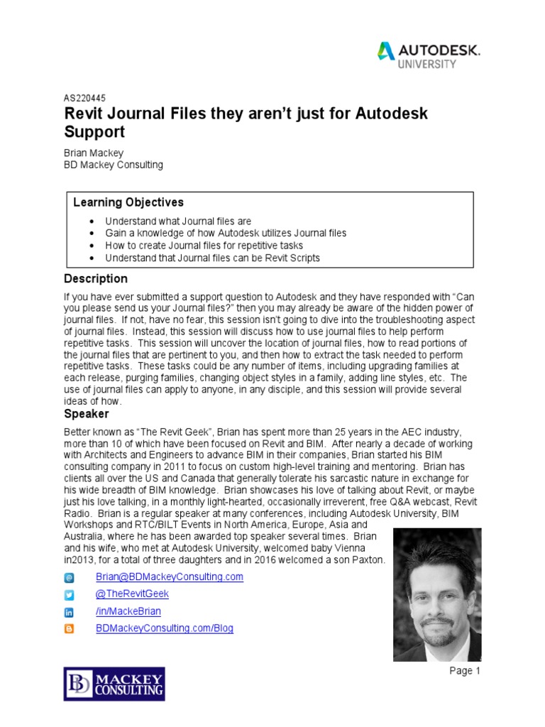 Automating Revit Tasks with Journal Files | PDF | Autodesk Revit ...
