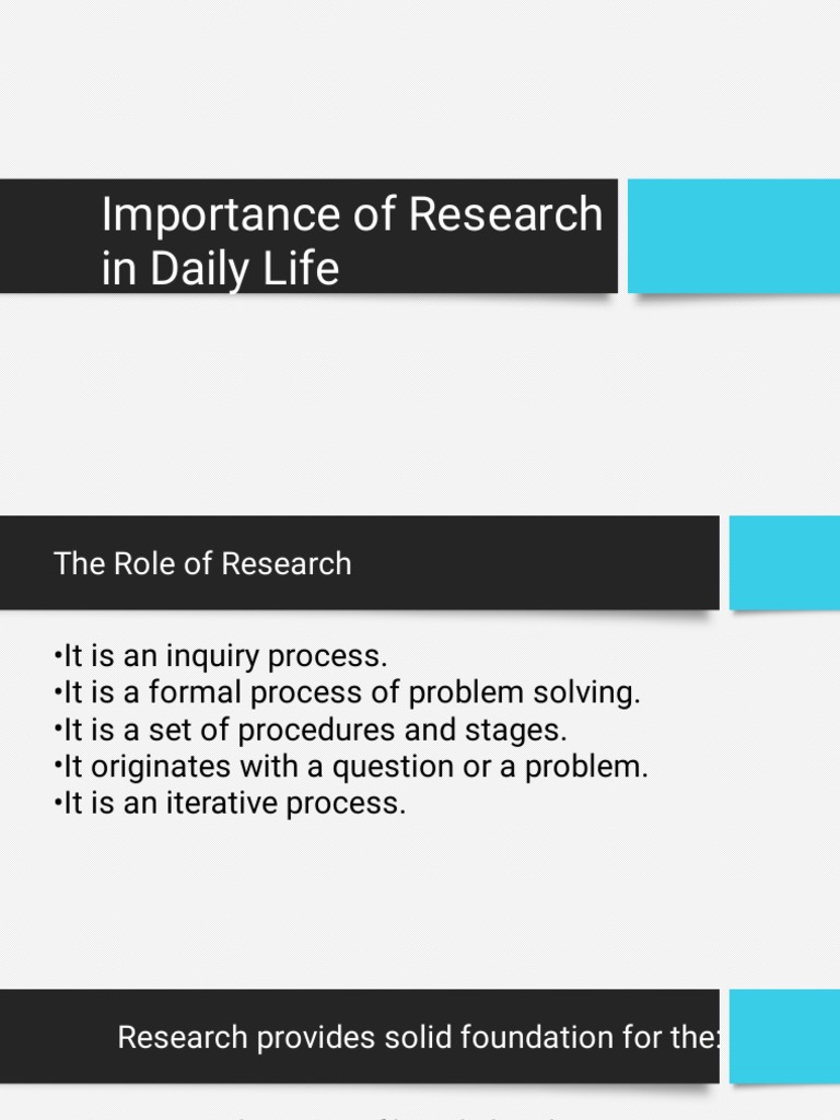 Importance of Research in Daily Life | PDF | Social Science | Knowledge