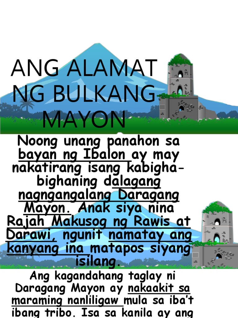 Alamat NG Mayon Story | PDF