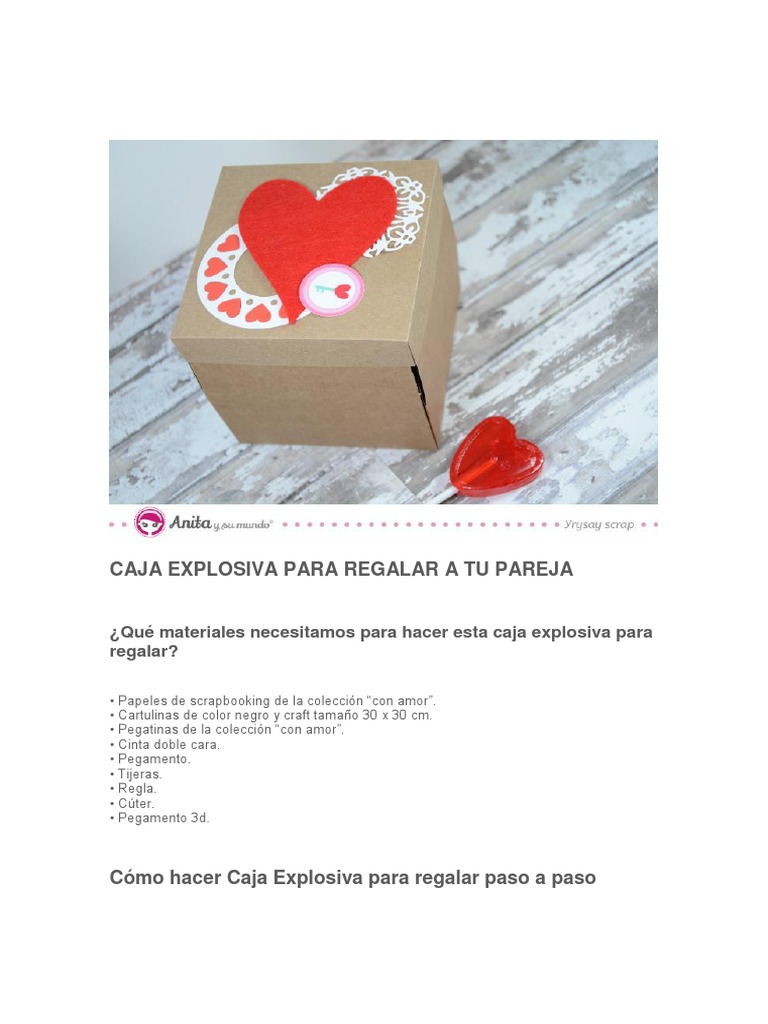 Caja Explosiva para Regalar A Tu Pareja | PDF | Ocio