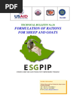 Feed Formulation | PDF | Rationing | Nutrients