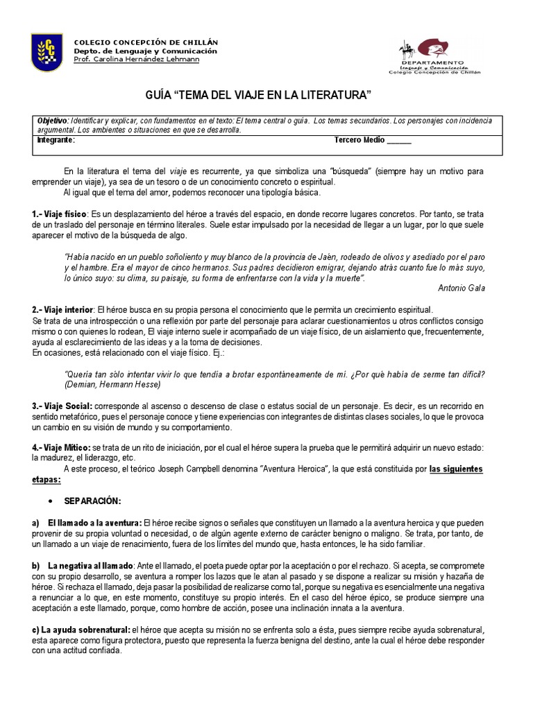 Análisis del Viaje en la Literatura | PDF | Odiseo | Conocimiento