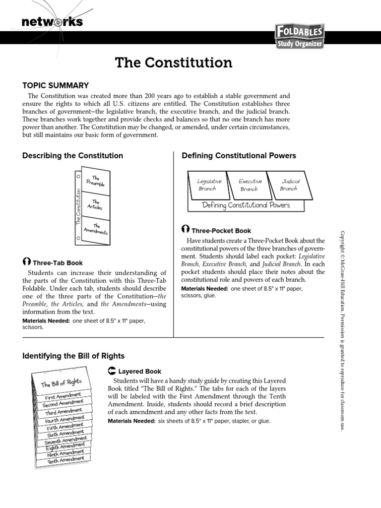 Foldable Chapter 3 | PDF | United States Constitution | United States ...