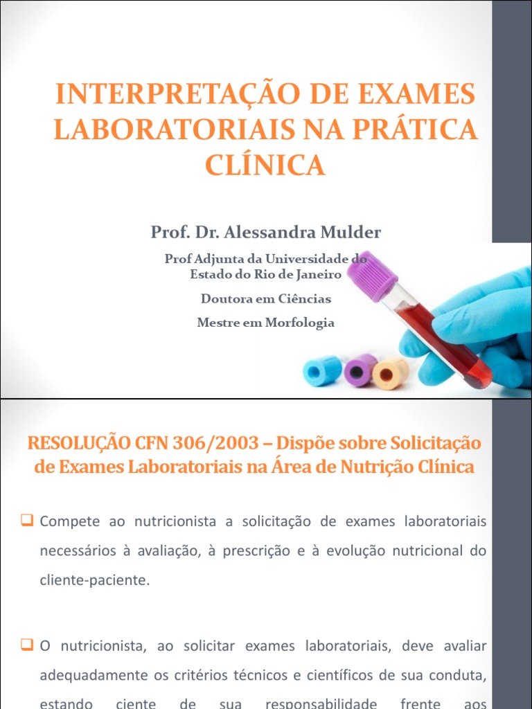 Slides Interpretação de Exames Laboratoriais | PDF | Colesterol ...